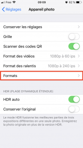 Comment utiliser le format photo jpeg sur votre iPhone
