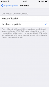Comment utiliser le format photo jpeg sur votre iPhone