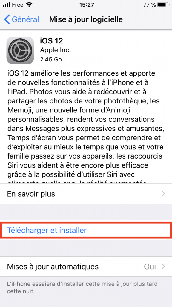 Comment installer iOS 12 ? - Varcap Informatique