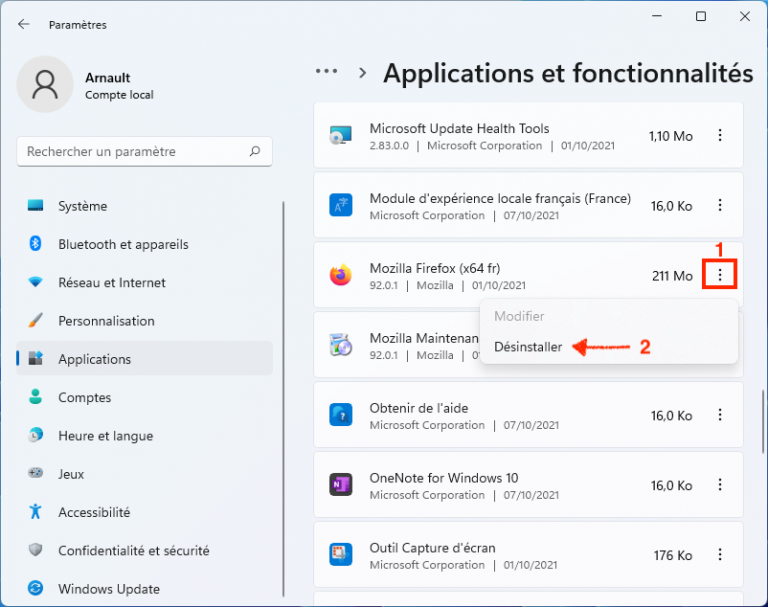 Comment supprimer un programme sur Windows 11